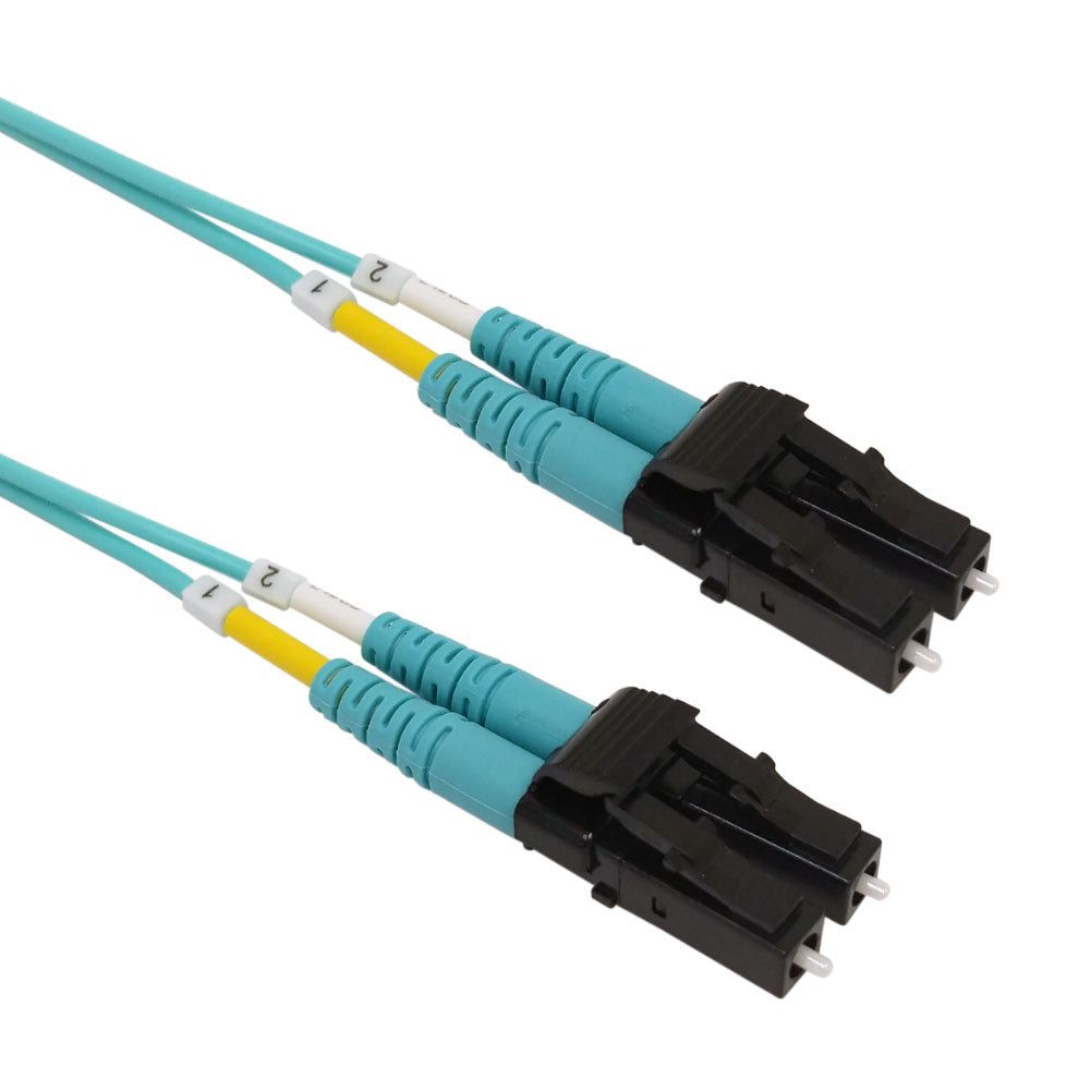 OM4 Multimode Duplex LC/LC Short Boots - Fiber Optic Patch Cable - 1.6