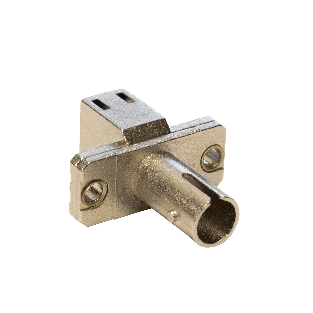 ST/LC Fiber Hybrid Adapter F/F SM/MM Simplex Ceramic Panel Mount, Meta