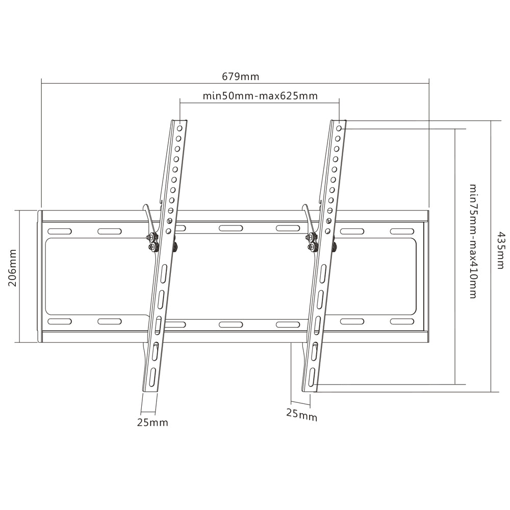 Tilting Mount TV Wall Mount Bracket for Flat and Curved LCD/LEDs - Fit
