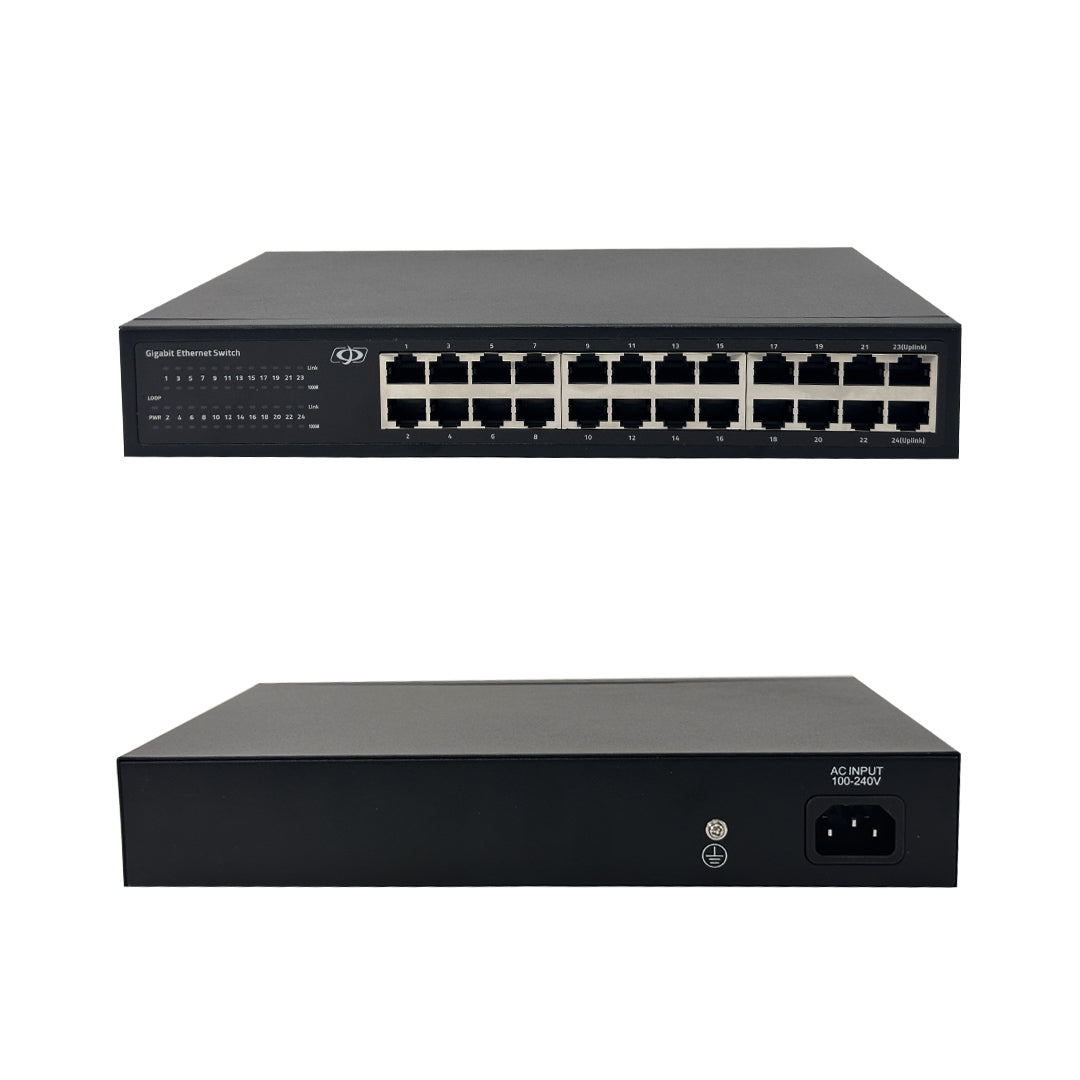 24-Port 10/100/1000Mbps Gigabit Ethernet Network Switch - Desktop/Wall