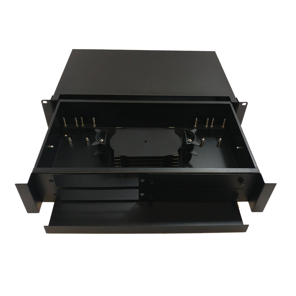 2U 19" Rackmount FDU with Slide Out (holds 4 panels) (Non-LGX) - Black