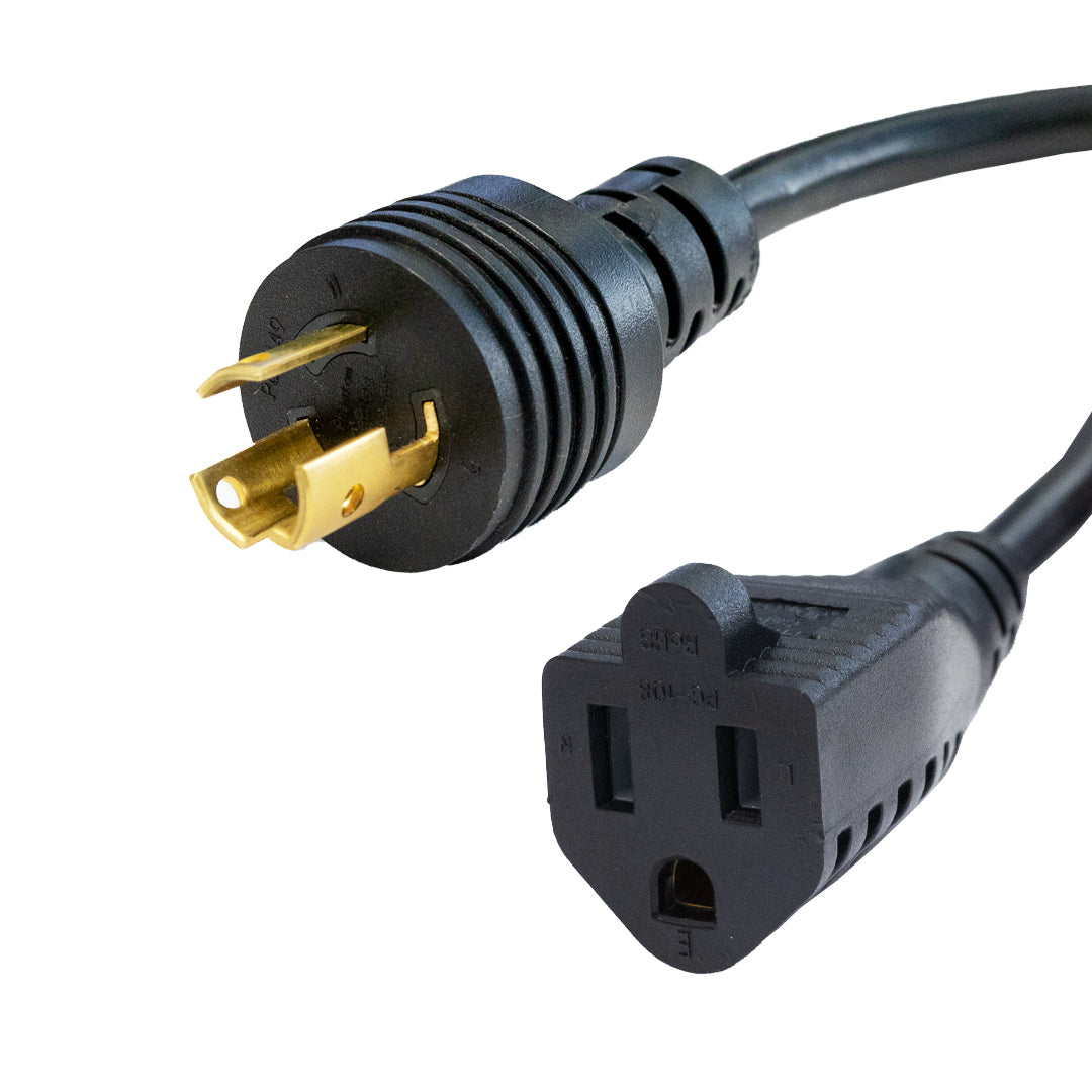 1ft NEMA L5-15P to NEMA 5-15R Power Cable - 14AWG - SJT Jacket (125V 1