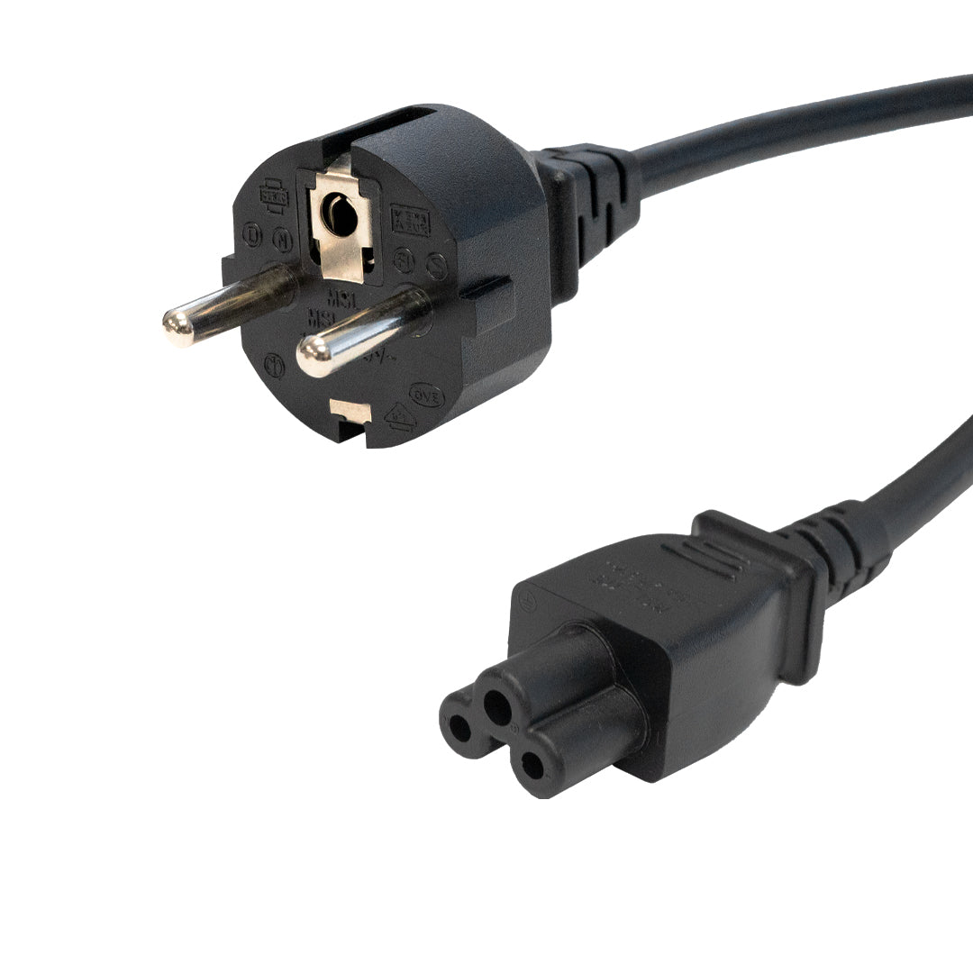 CEE 7/7 (Euro) to IEC C5 - H05VV-F 0.75 Power Cable (2.5A 250V) Power