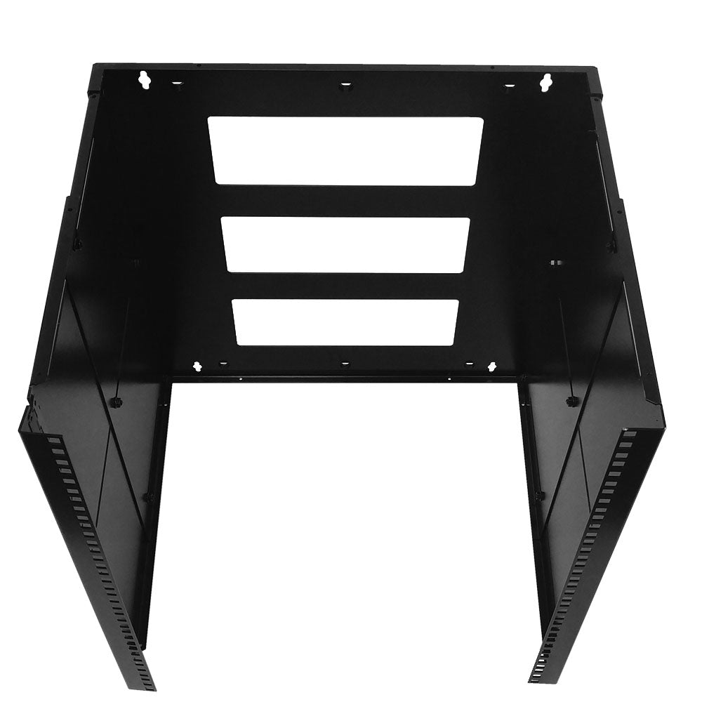 19 inch Wall Mount Bracket - 12U, Adjustable Depth, 12-18 Inches, Hing