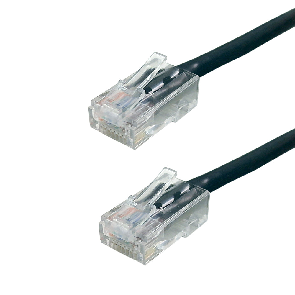 Regular Boot Custom RJ45 Cat6 550MHz Assembled Patch Cable - Black