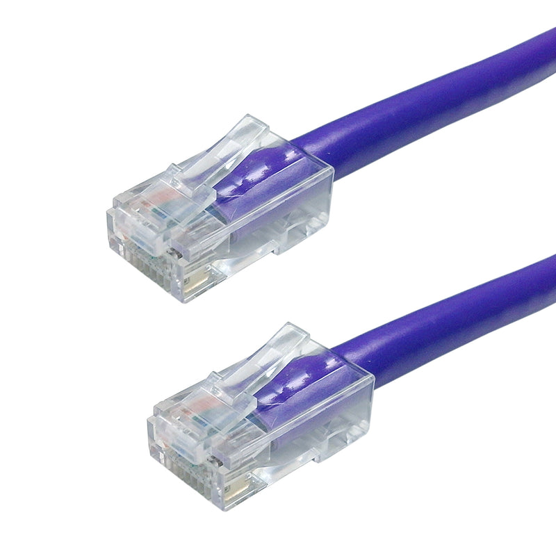 Regular Boot Custom RJ45 Cat6 550MHz Assembled Patch Cable - Purple