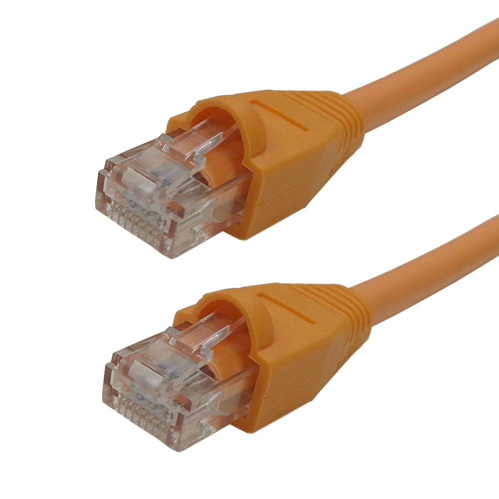 Regular Boot Custom RJ45 CAT6 550MHz Assembled Patch Cable - Orange
