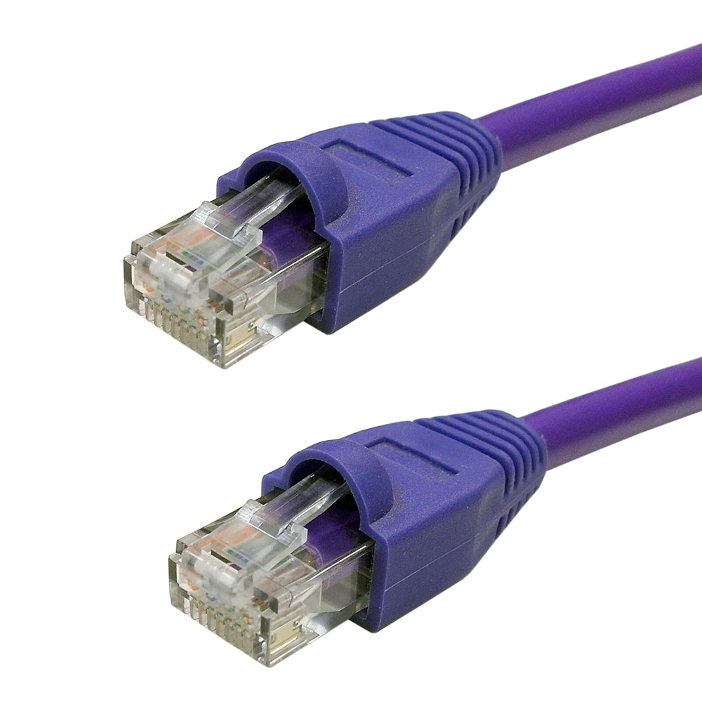 Regular Boot Custom RJ45 CAT5E 350MHz Assembled Patch Cable - Purple