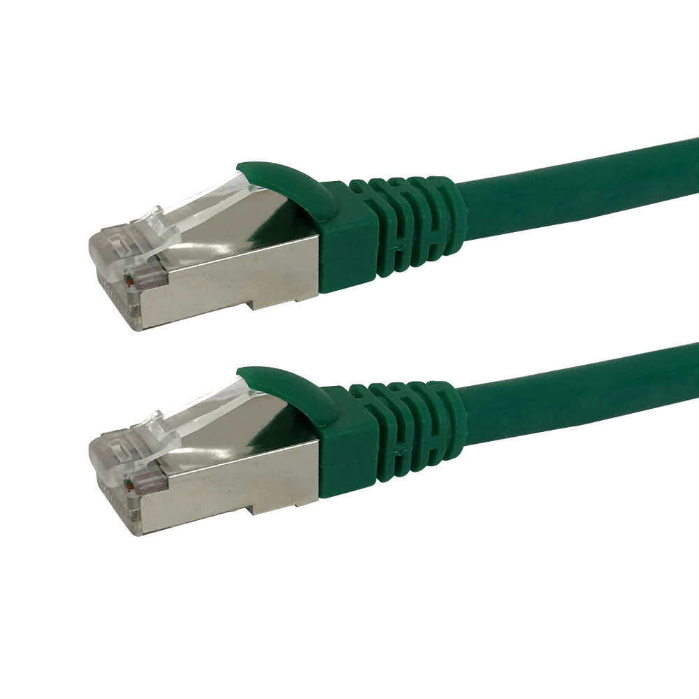 Shielded Custom RJ45 Cat5e 350MHz Assembled Patch Cable - Green