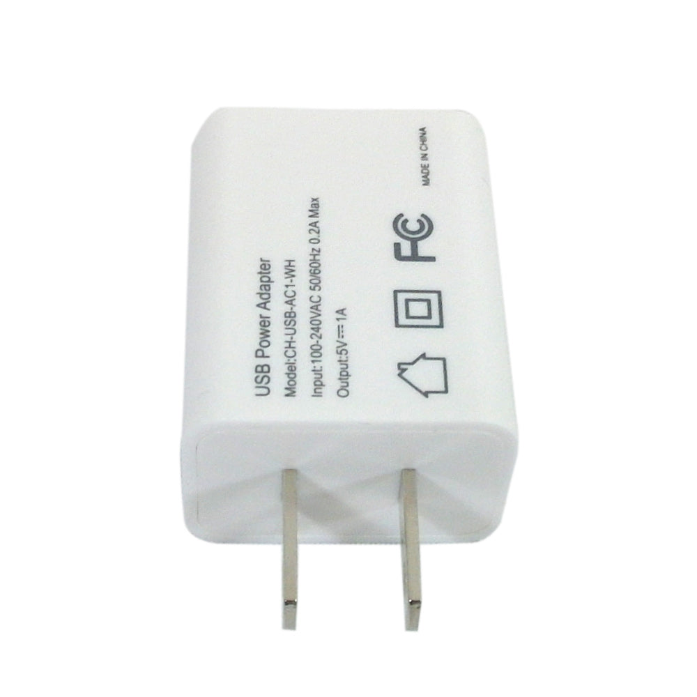USB A Female To AC (110V) Adapter (5V/1A) - White
