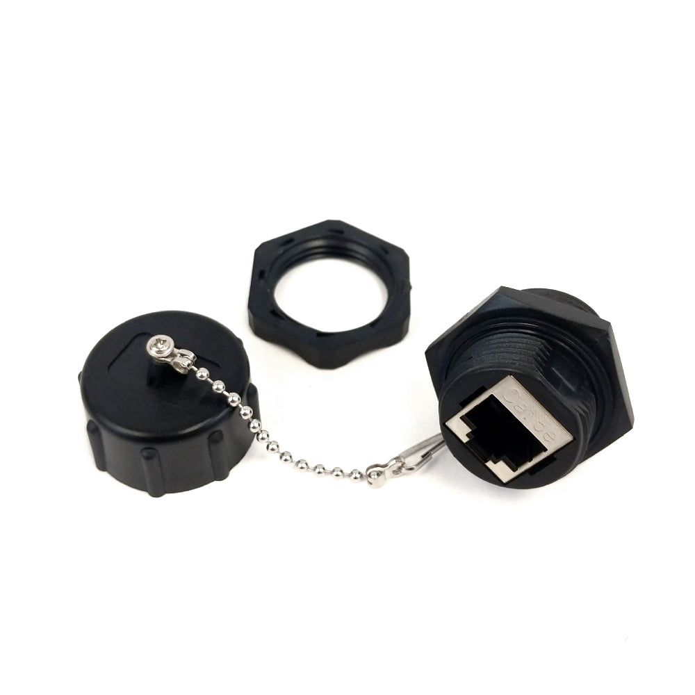 Cat5e RJ45 Female to RJ45 Female Shielded Bulkhead Coupler - Waterproo