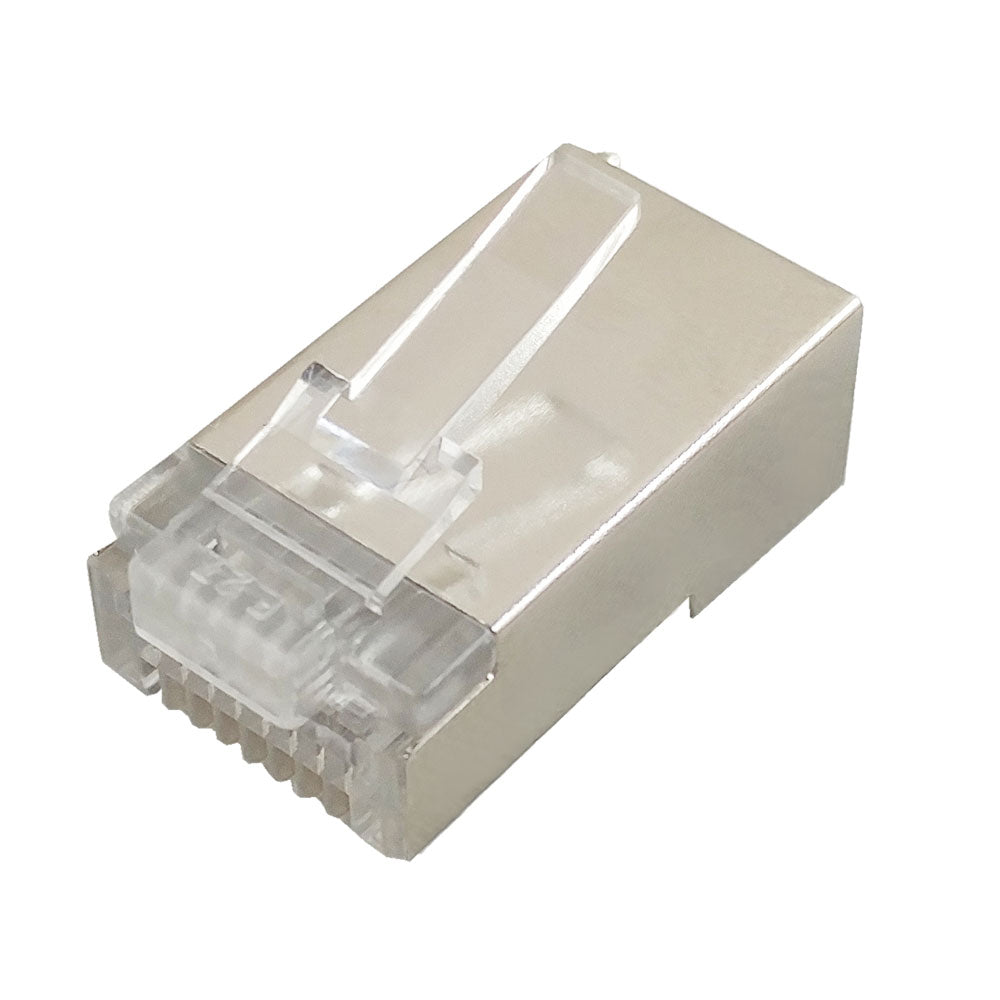 RJ45 Cat5e Plug Shielded with External Crimp for Round Cable (8P 8C)