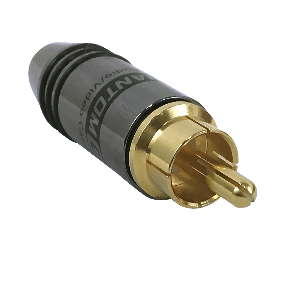 Premium Mini-RCA Male Solder Connector (4.5mm ID) - Black