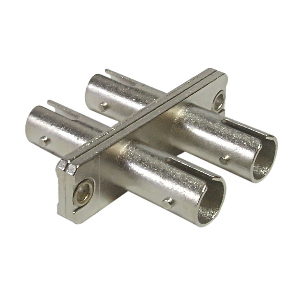 ST/ST Fiber Coupler F/F SM/MM Duplex Ceramic, Panel Mount Metal