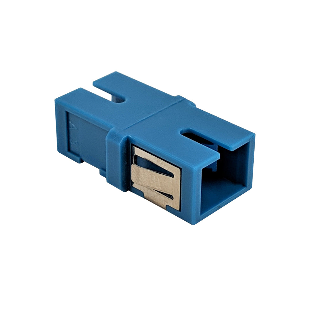 SC/SC Fiber Coupler F/F Singlemode Simplex Ceramic Reduced Flange - Bl