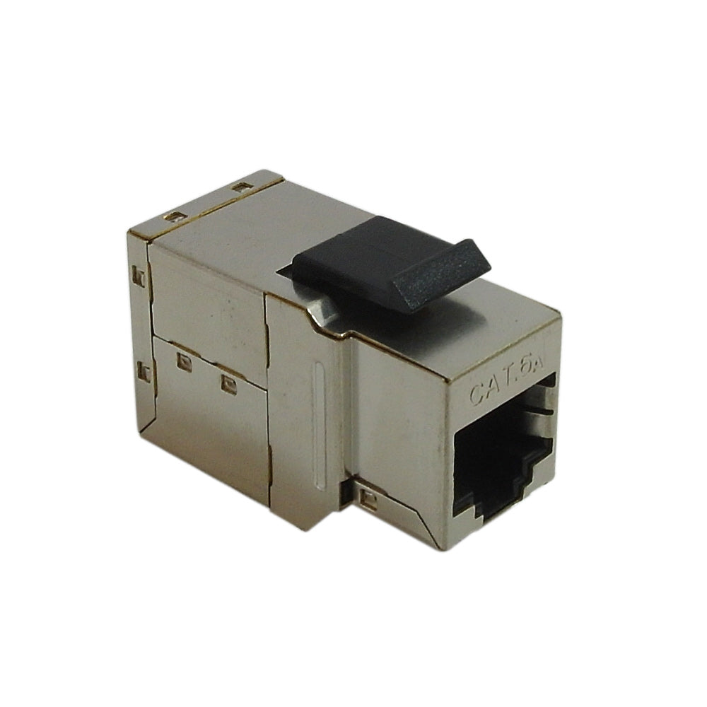 RJ45 Keystone Jack, Female to Female Cat6a Shielded