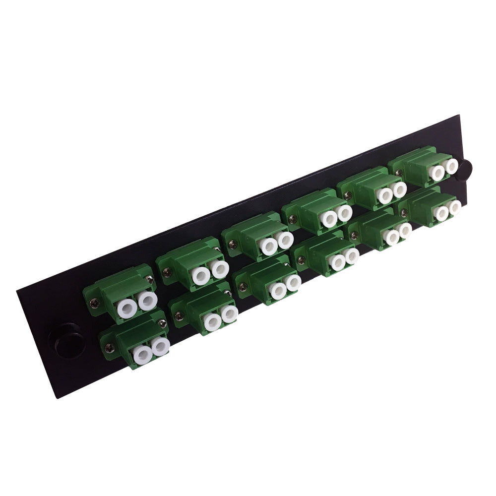 Loaded Adapter Panel with 12x Duplex LC/APC Singlemode (Non-LGX) - Bla