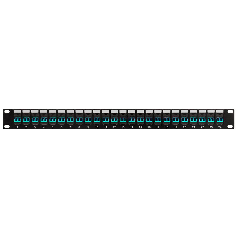 24 Port LC/LC Multimode 50u OM3/4 Duplex Patch Panel - 19" Rackmount 1