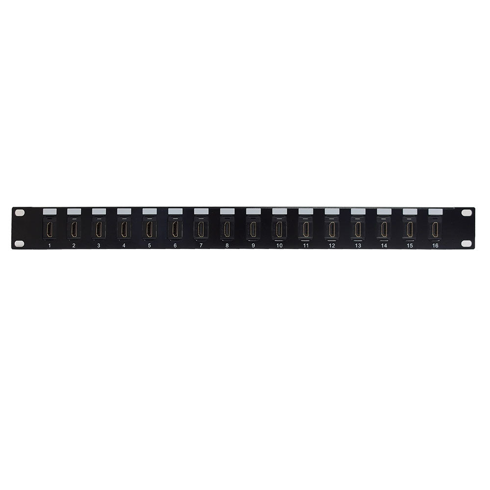16-Port HDMI patch panel, 19 inch rackmount 1U