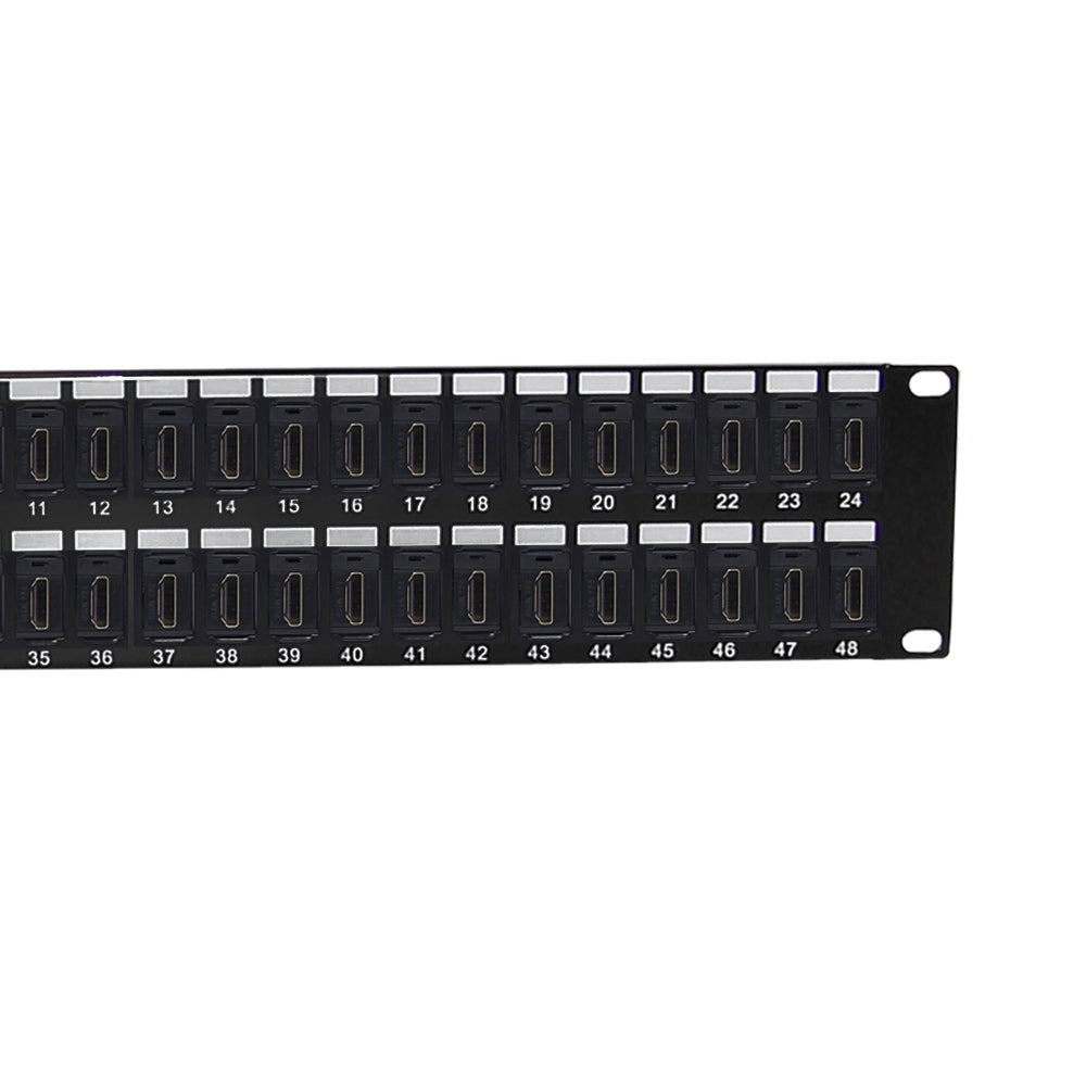 48-Port HDMI patch panel, 19 inch rackmount 2U