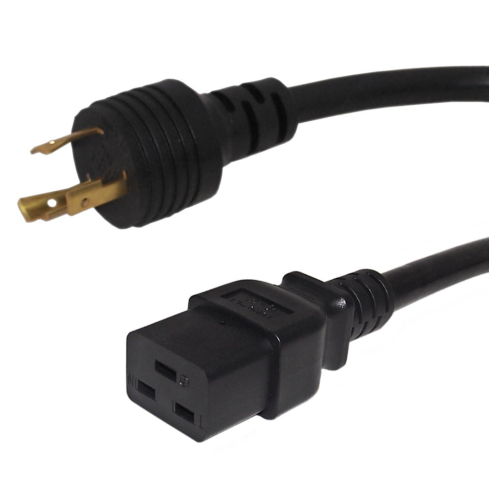 NEMA L5-20P to IEC C19 Power Cable - 12AWG - SJT Jacket