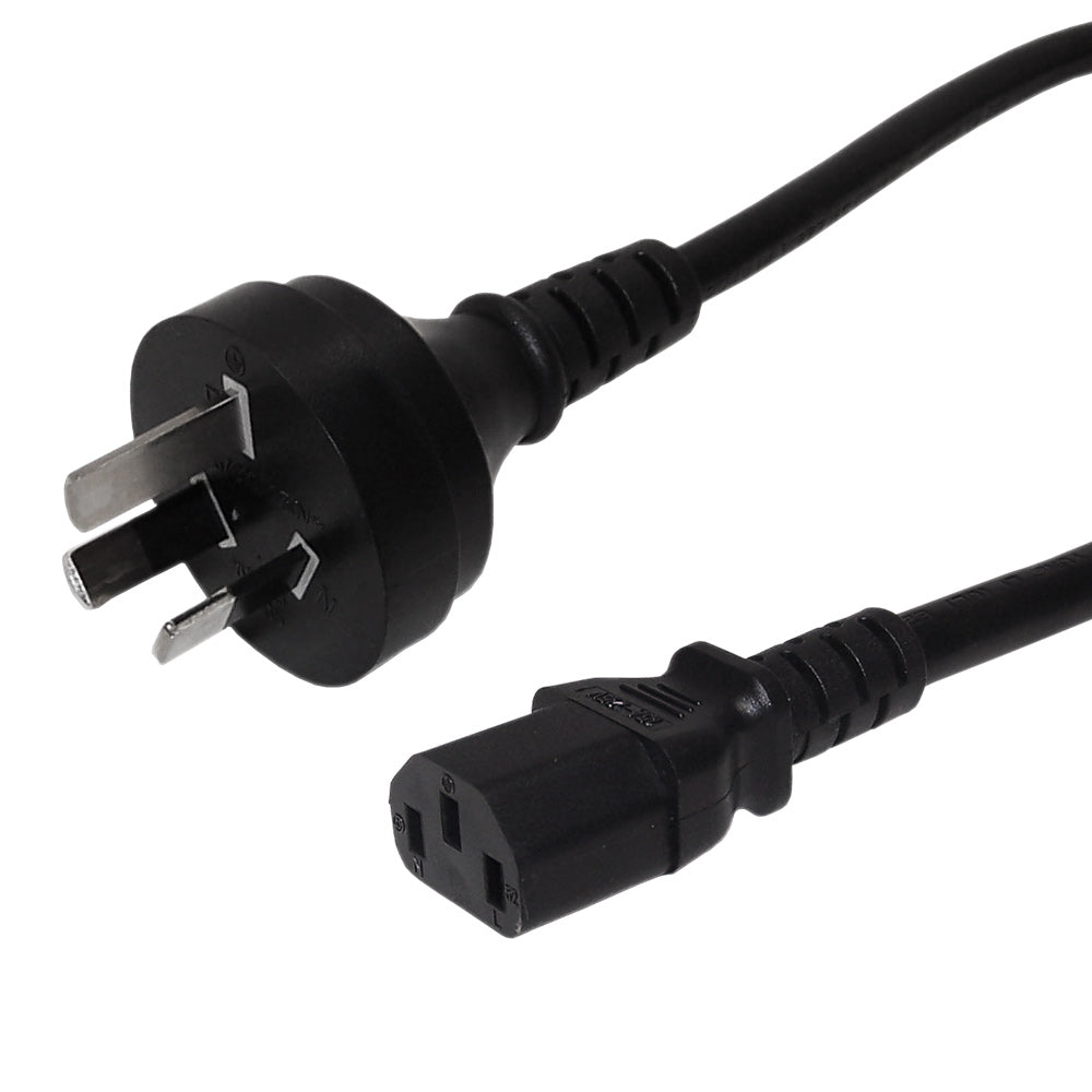 IRAM2073 (Argentina) to IEC C13 - H05VV-F 1.0 (10A 250V) Power Cord