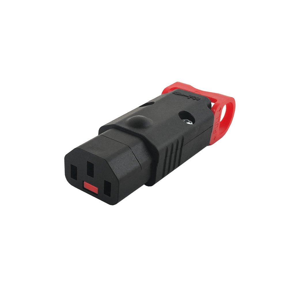 C13 Locking Power Cord Connector - Screw On (IEC-Lock Part #: PA130100