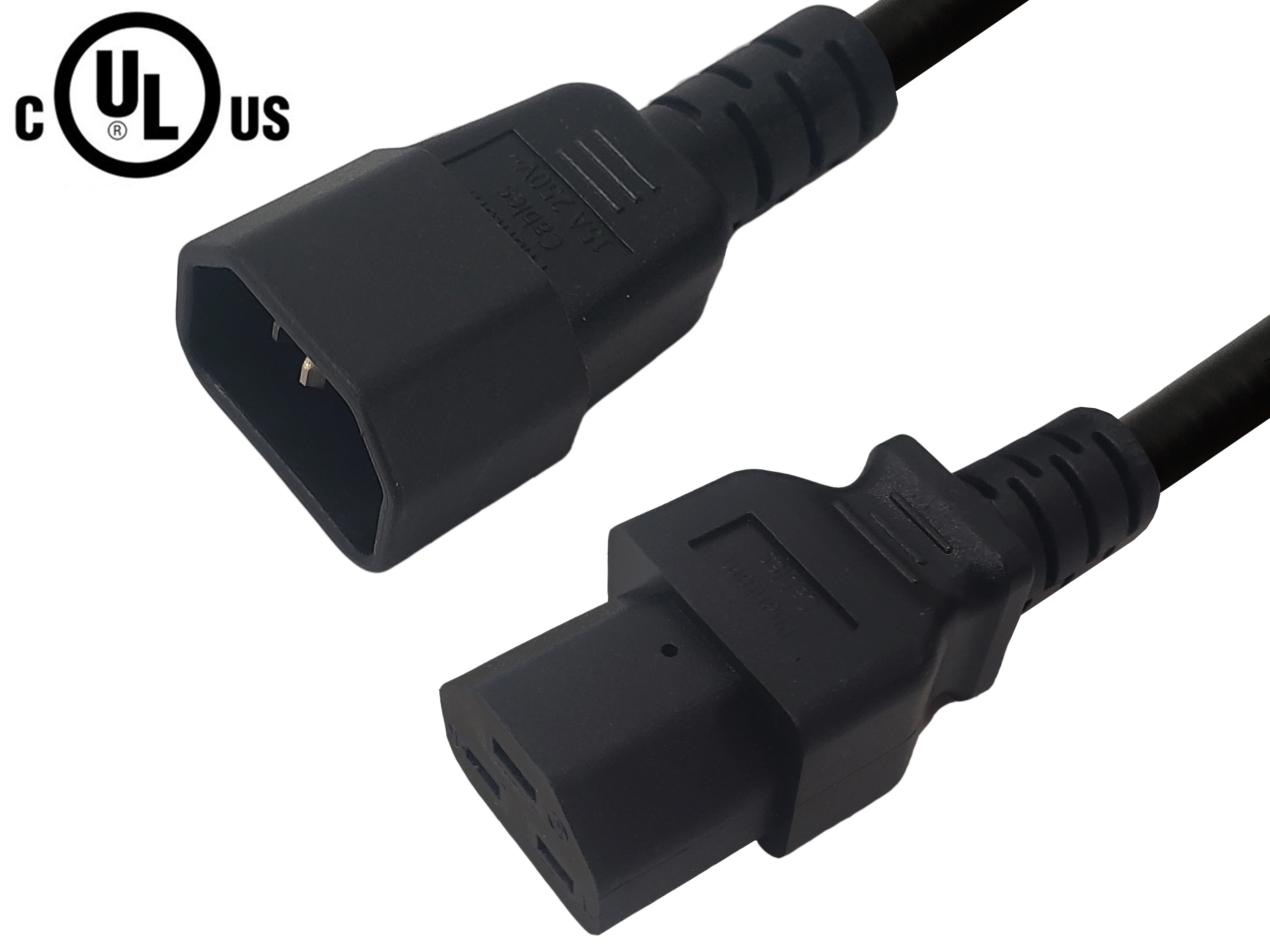 IEC C14 to IEC C21 Power Cable - SJT Jacket