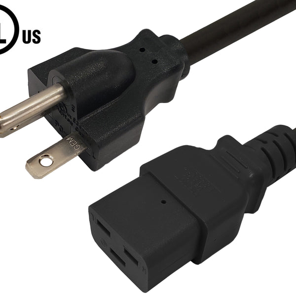Data Center Power Cord Right Angle Nema 6-20P Plug - 20A 250V 90 ...