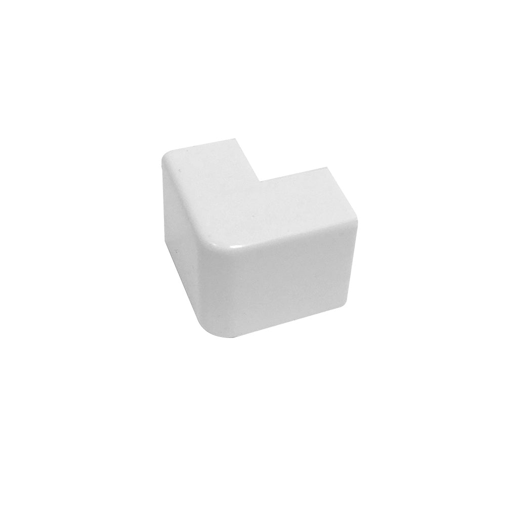 Outside Corner for 19mm x 11mm Raceway - White