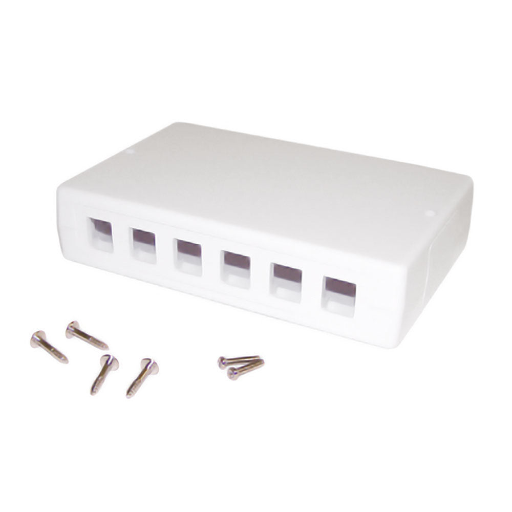 Surface Box 6 Port or 12 Port - White