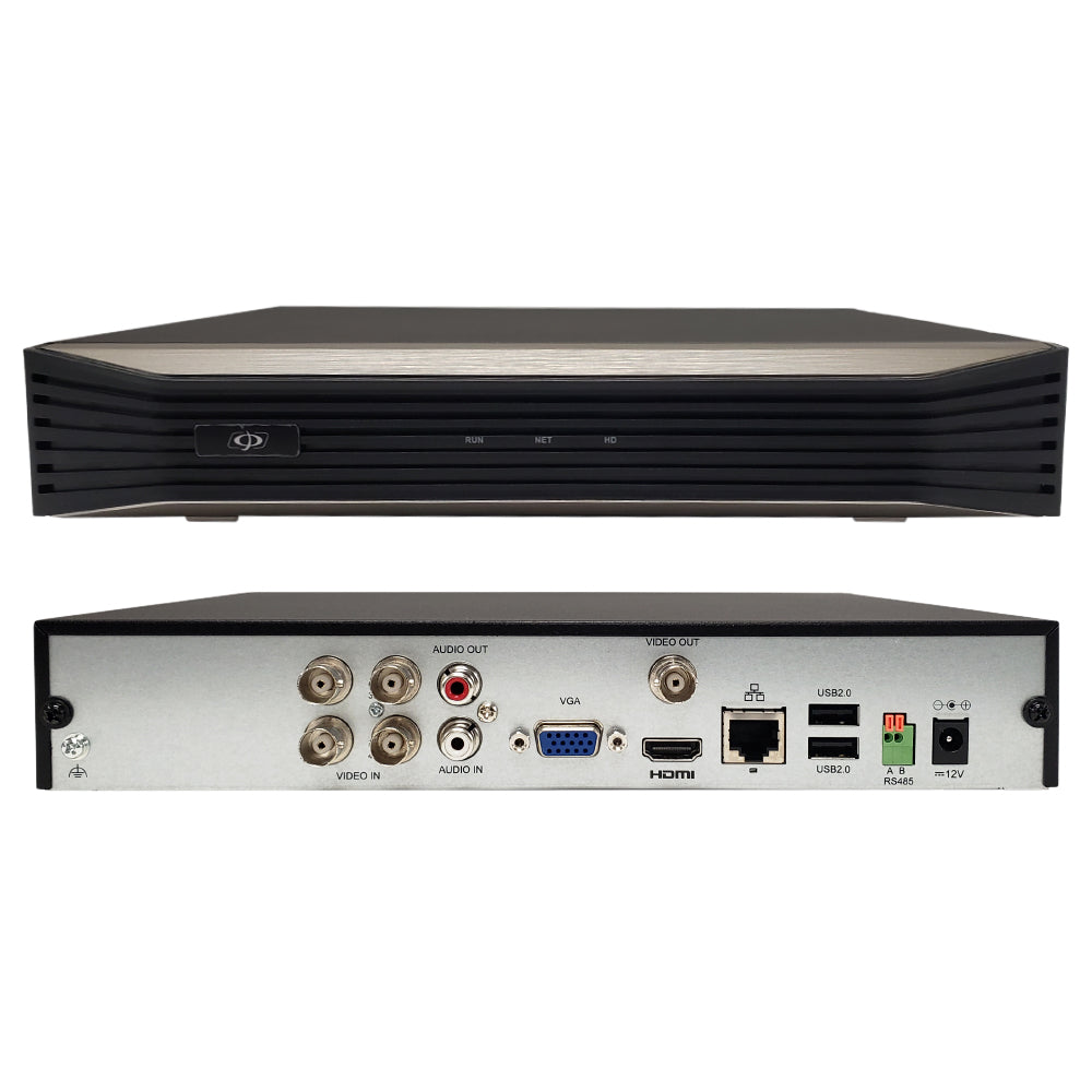 4-Channel Analog / 6-Channel IP HD-TVI, AHD, CVI, CVBS, DVR (XVR) - 1x
