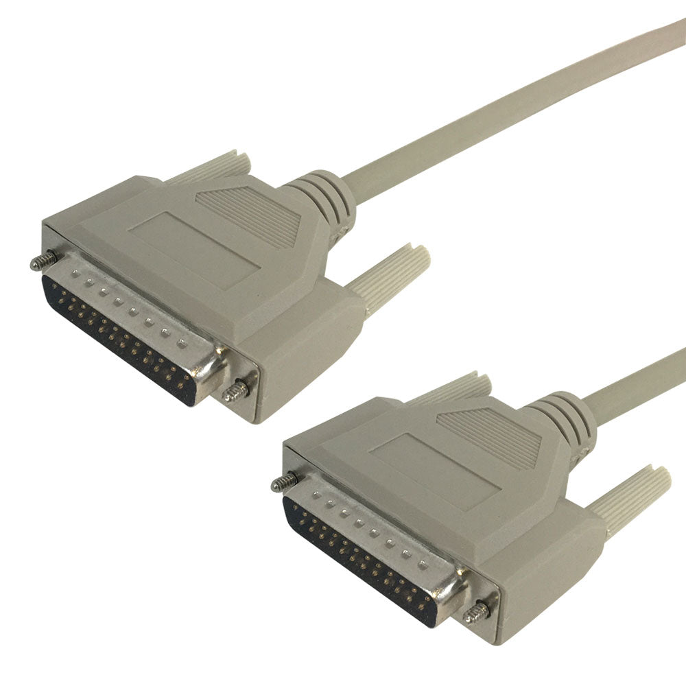 DB25 Male to DB25 Male Serial Cable - Straight-Through
