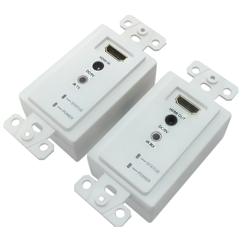 HDMI Wall Plate Extender Over One Cat5e/6 UTP Cable 60M - IR & 3D supp