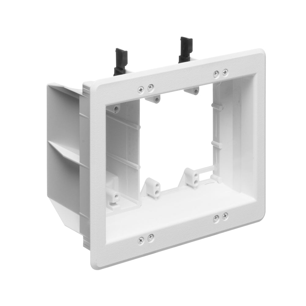 Recessed Box, Triple Gang - 1 x Enclosed Power, 2 x Open A/V