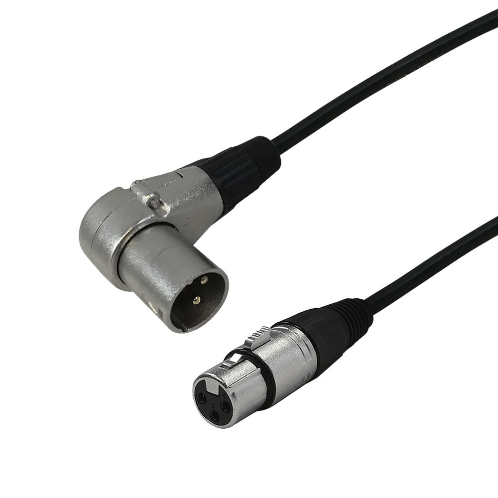Premium Phantom Cables XLR Microphone Right Angle Male To Female Cable
