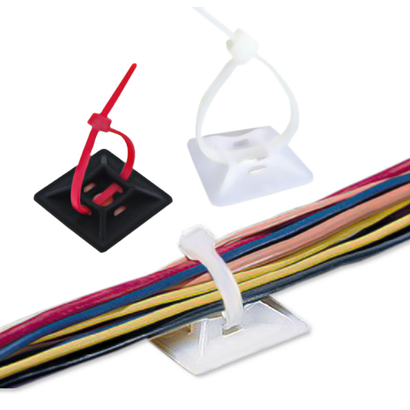 Adhesive cable tie mount - Pack of 100